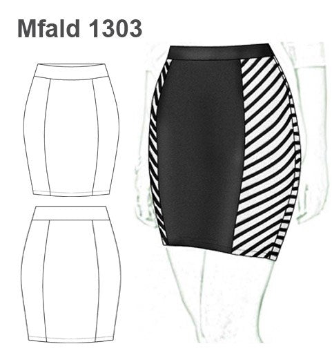 MOLDE FALDA TUBO MUJER 1303