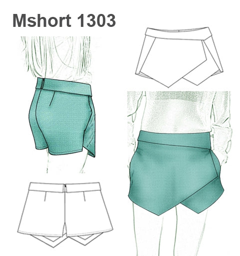 MOLDE SHORT FALDA MUJER 1303
