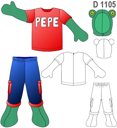 MOLDE DISFRAZ DE SAPO TV 1105