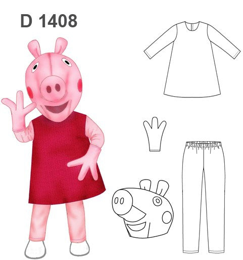 MOLDE DISFRAZ CERDITA 1408